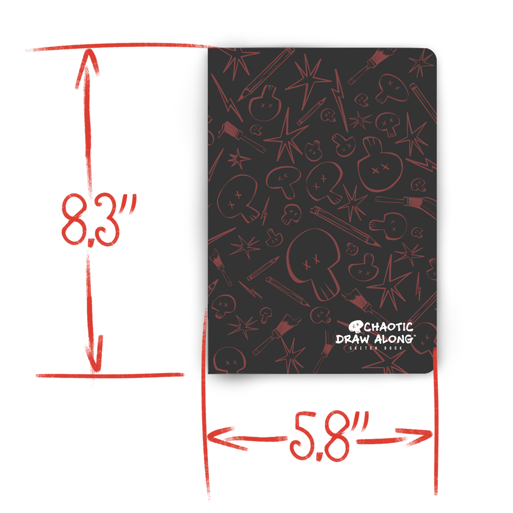 Chaotic Draw Along - Black & Red Sketchbook Bundle