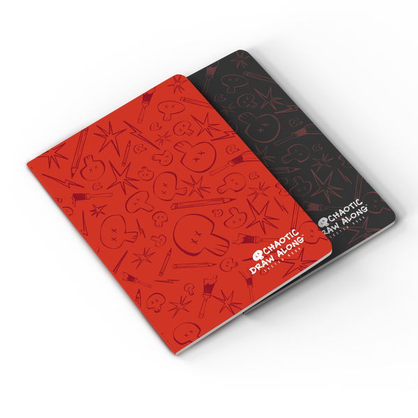 Chaotic Draw Along - Black & Red Sketchbook Bundle