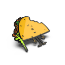 Chaotic Draw Along - Enamel Pin: Walking Taco